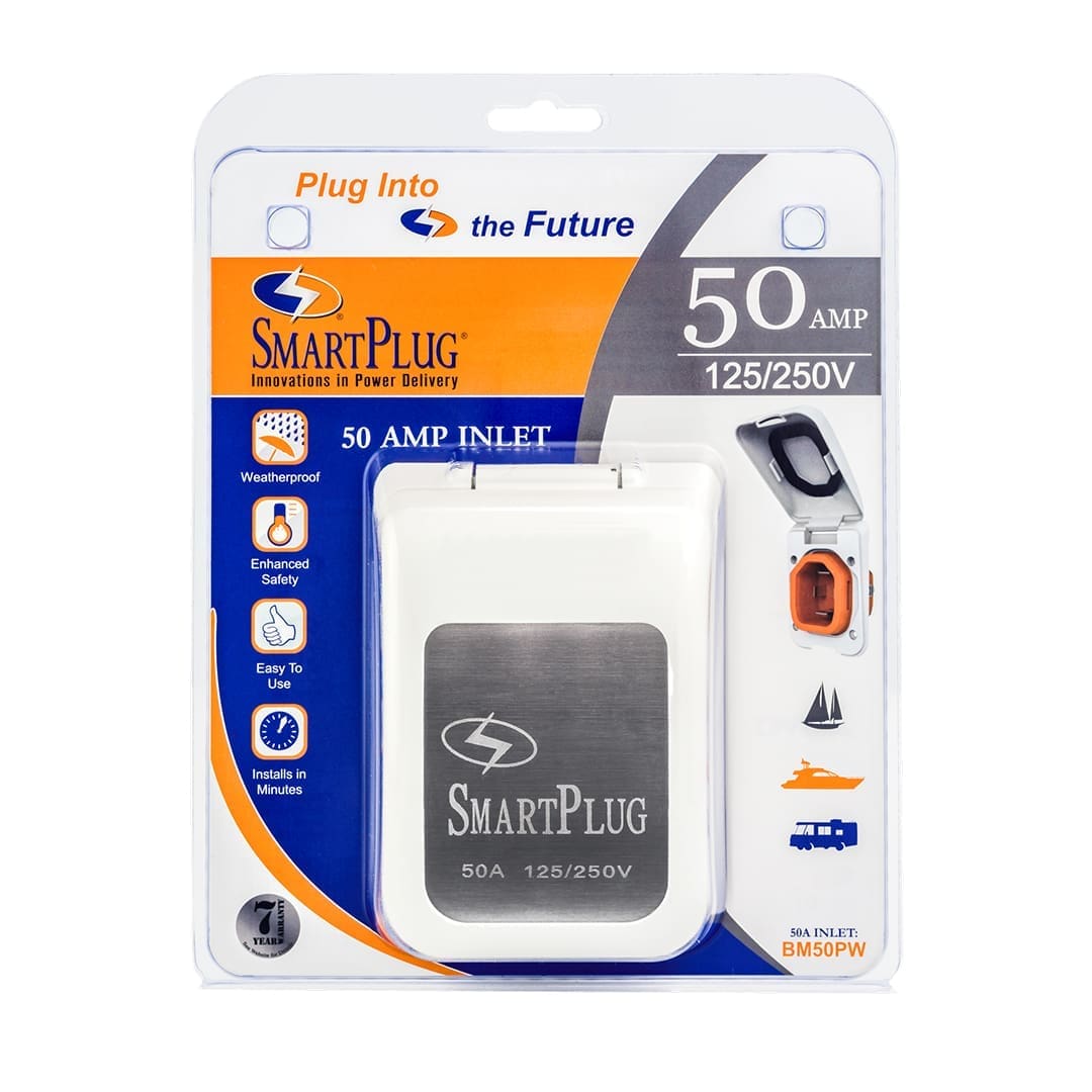 Smart Plug - White Plastic 50A Inlet | Southern Seas Marine